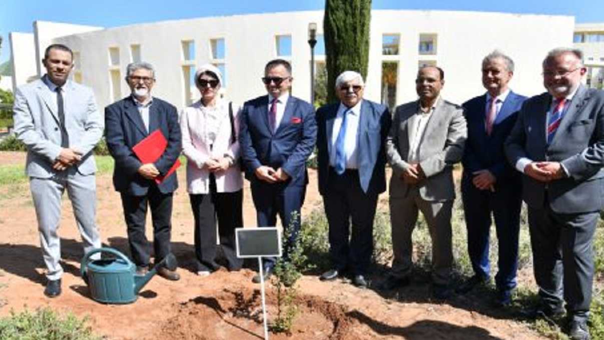 Rabat: plantation d'un pin vert symbolisant l'amitié entre l'IRCAM et l ...